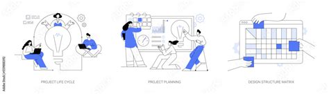 Project Life Cycle Abstract Concept Vector Illustrations Stock Vector Adobe Stock