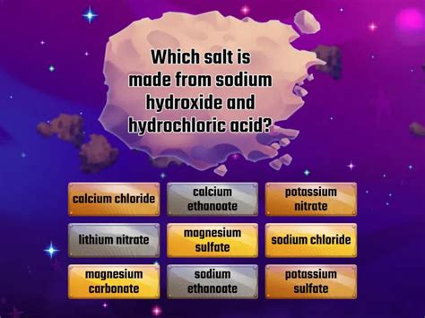 Naming Salts S3 Chemistry Find The Match