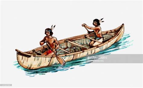 Native Canoe Clipart