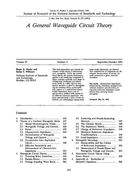 Pdf A General Waveguide Circuit Theory