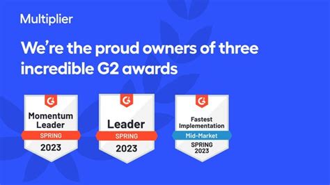 Multiplier Named Leader In Multiple G2 Grid® Spring 2023 Reports And 1
