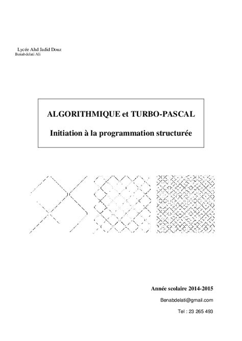 Pdf Algorithmique Et Turbo Pascal