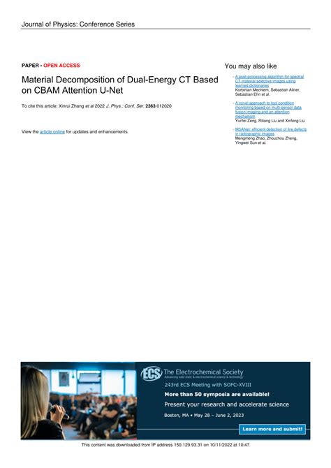 Pdf Material Decomposition Of Dual Energy Ct Based On Cbam Attention