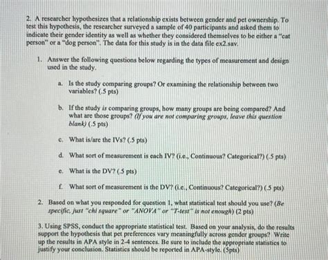 Solved 2 A Researcher Hypothesizes That A Relationship