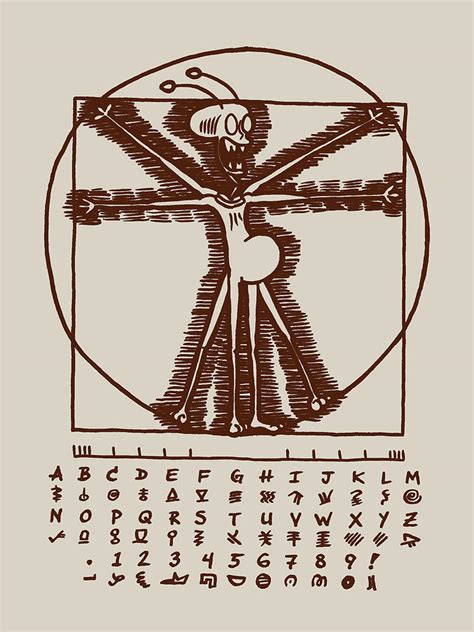 Cattapan S Martian Geek Alphabet Drawing By Brian Cattapan Pixels