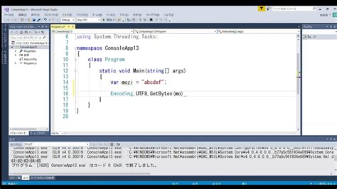 C 文字列をバイト配列に変換して 進数表示 YouTube