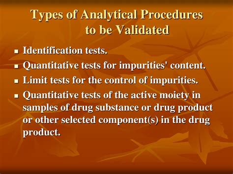 Ppt Asean Guidelines For Validation Of Analytical Procedures