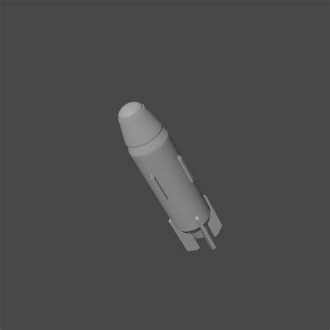 3d Model Rocket Game Asset Vr Ar Low Poly Cgtrader