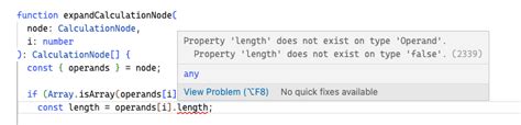 `get Property Length Does Not Exist On Type` Error Inside If Array