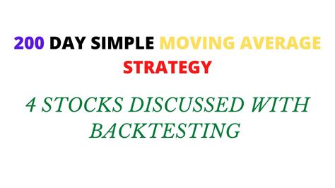 200 Day Simple Moving Average Strategy Swing Trading Strategy4