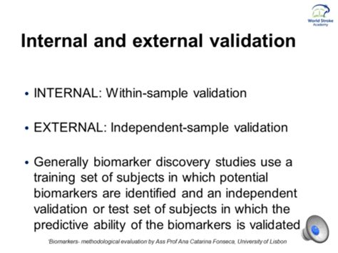 Internal And External Validation World Stroke Academy