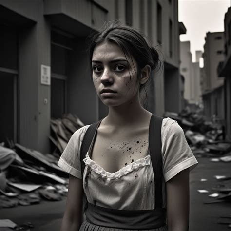 A young maid in a modern day cityscape by Damla Yılmaz Playground
