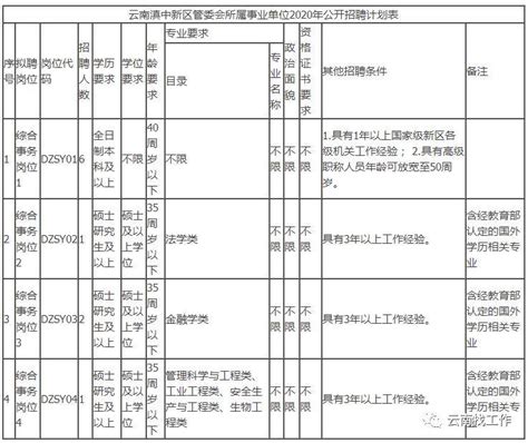云南滇中新区管委会所属事业单位2020年招聘公告 搜狐大视野 搜狐新闻
