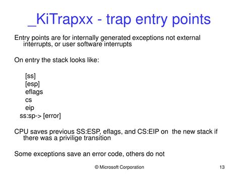 PPT Windows Kernel Internals Traps Interrupts Exceptions PowerPoint Presentation ID