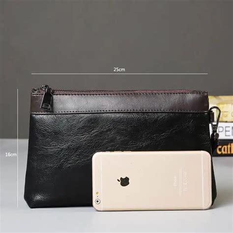 Badenroo Simple Men Clutch Bag Wallet Handy Bag Brand Leather Handbags