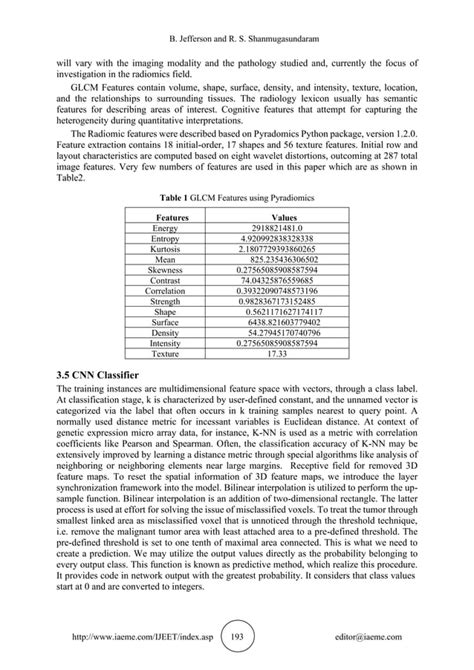 Brain Tumor Classification In 3d Mri Using Features From Radiomics And 3d Cnn Combined With Knn