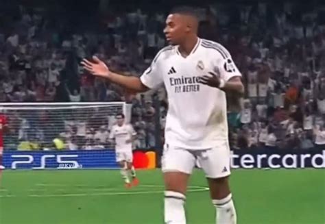 Watch Kylian Mbappe Reaction To Endrick Felipe Goal Goes Viral