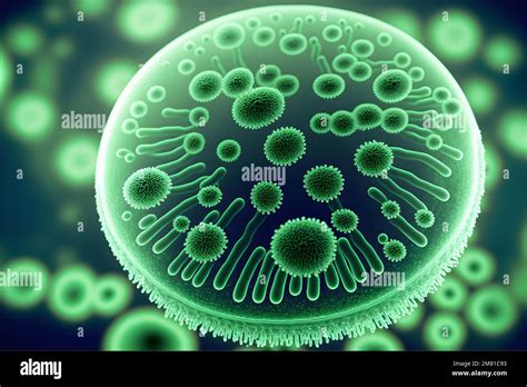 Macro Close Up Shot Of Bacteria And Virus Cells In A Scientific Laboratory Stock Photo Alamy