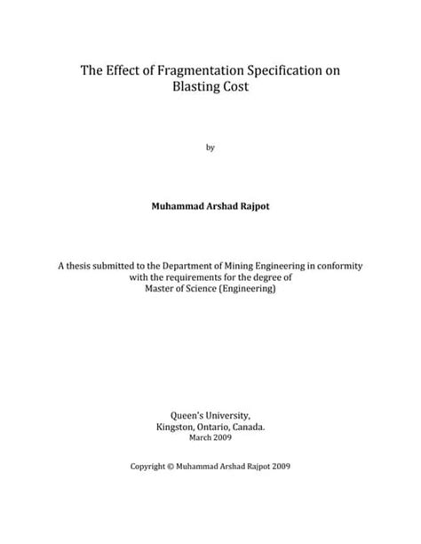 Optimization Of Blasting Parameters In Open Cast Mines Pdf Geology