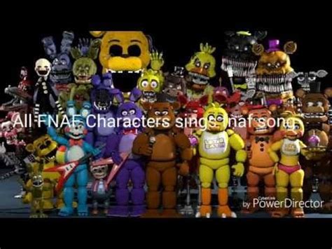 All Fnaf Characters Sing The Fnaf Song Youtube Fnaf Song Fnaf Characters Fnaf