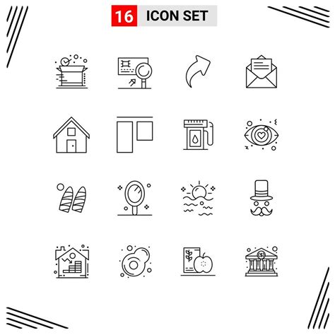 16 Thematic Vector Outlines And Editable Symbols Of Contact Us Text Fraud Message Email Editable