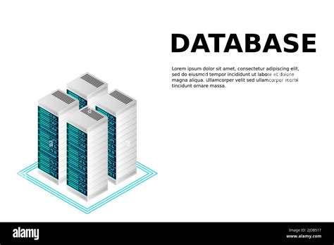 Server Room Isometric Vector Futuristic Technology Of Data Protection And Processing