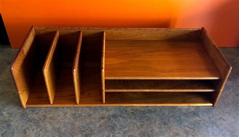 Danish Modern Desk Organizer Letter Tray In Teak At 1stdibs Modern