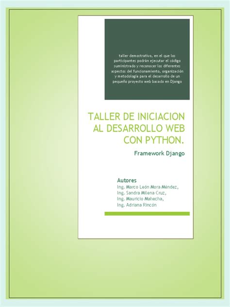 Taller Django Pdf Red Mundial Internet Y Web