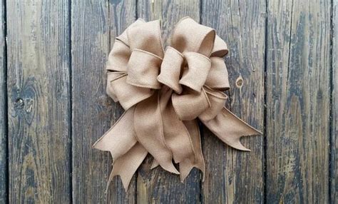 Burlap Bow Faux Burlap Bow