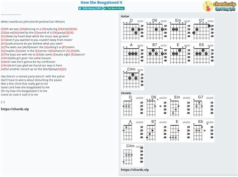 Chord How She Boogalooed It Tab Song Lyric Sheet Guitar Ukulele Chords Vip