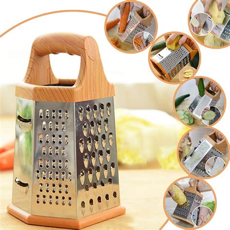 Stainless Steel 6-Sided Planing Multifunctional Vegetable Grater Hand ...