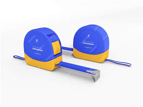 측정 테이프 물집 포장 모형 프리미엄 Psd 파일