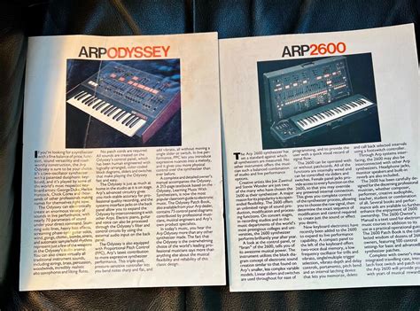 Matrixsynth Arp Synthesizer Brochures