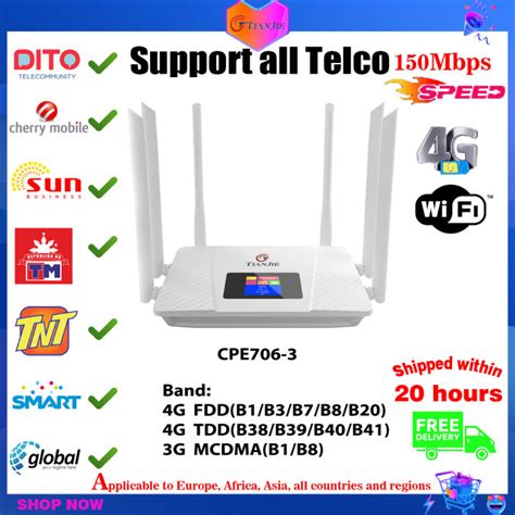 Wifi Router 3g 4g Cpe Modem 4g Wifi Sim Card External Antenna Rj45 Wide Area Network High Speed