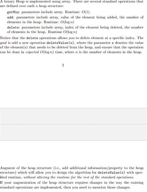 Solved A Binary Heap Is Implemented Using Array There Are