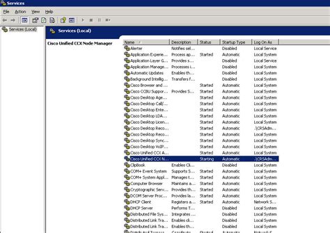 The Cisco Unified CCX Node Manager Service Hung On Starting Cisco
