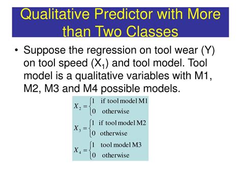 Ppt Chapter 8 Regression Models For Quantitative And Qualitative Predictors Powerpoint