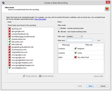 Filtering Hosts EPP Docs
