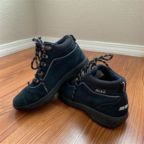 Blue Suede Ryka Hiking Boots Size Womens 7 5 Run A Depop