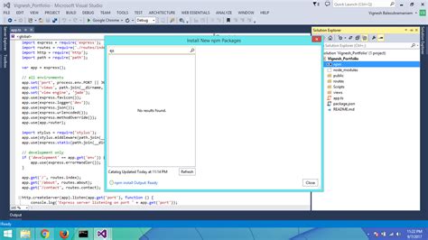 Nodejs Unable To Install Npm Package In Visual Studio 2013 Stack
