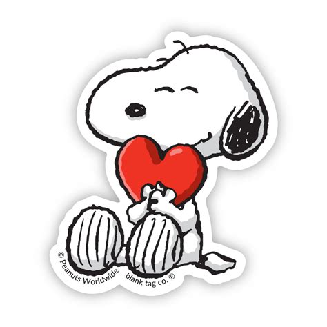 The Peanuts Snoopy In Love Vinyl Sticker Decal Sticker Planet