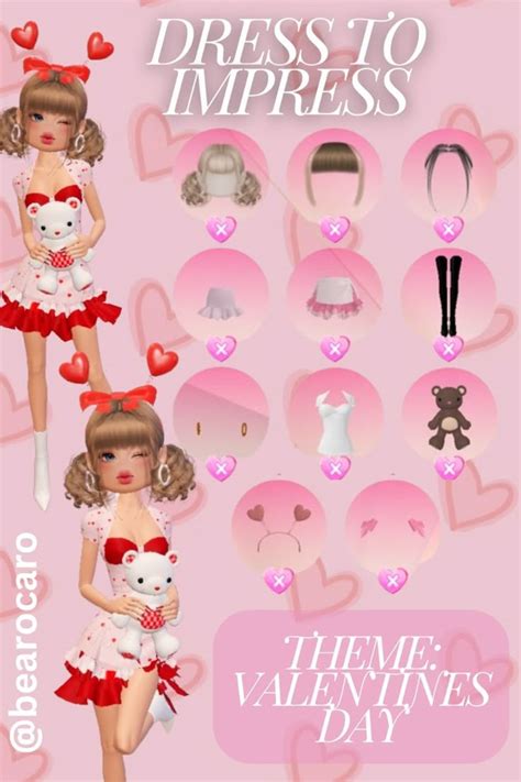 Valentines Day Dress To Impress No Vip Outfit Hack Idea Cute Valentines Day Outfits