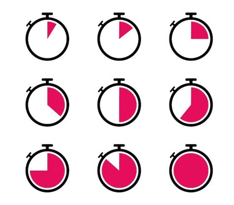 Premium Vector Clock Timers Vector Set