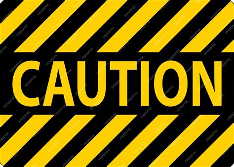 Premium Vector Caution Sign On White Background