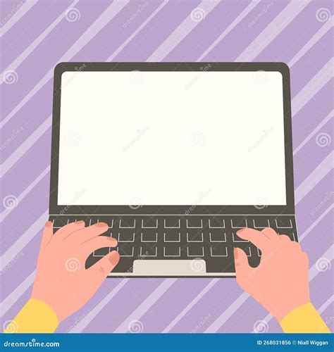 Hands Typing Text With Keyboard Laptop Screen Contains Important Information Pc Contains Main