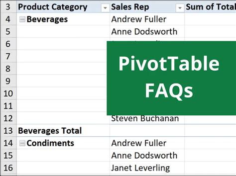 Excel Pivottable Tips 3 Pivottable Faqs Computergaga