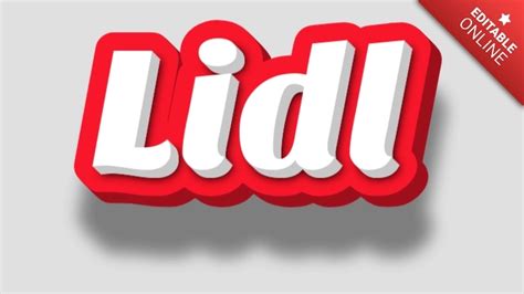 Lidl Red White D Text Effect Generator
