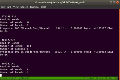 Python 3x Why Fasttext Trainunsupervised Freezing After Training