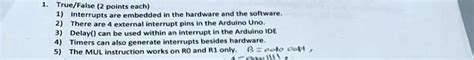 Solved Texts 1 Truefalse 2 Points Each 2 There Are 4 External