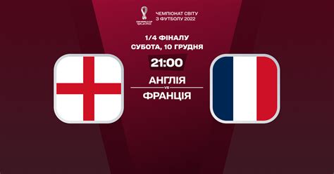 Англія Франція онлайн трансляція матчу 1 4 фіналу ЧС 2022 — Проспорт